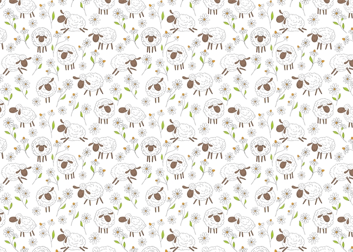 Counting Sheep Wallpaper for Nursery