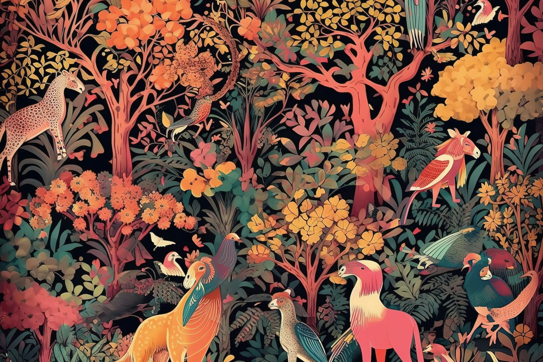 Crowded Forest Wallpaper - Buy Online | Happywall