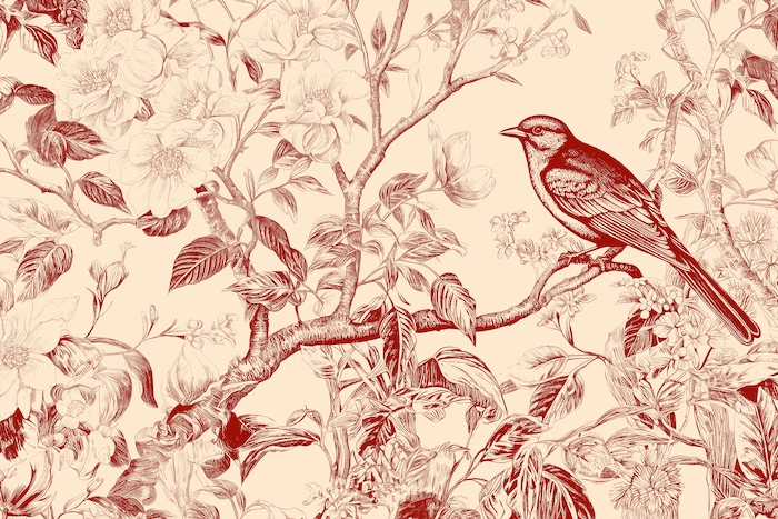 Red Bird Home Wallpaper