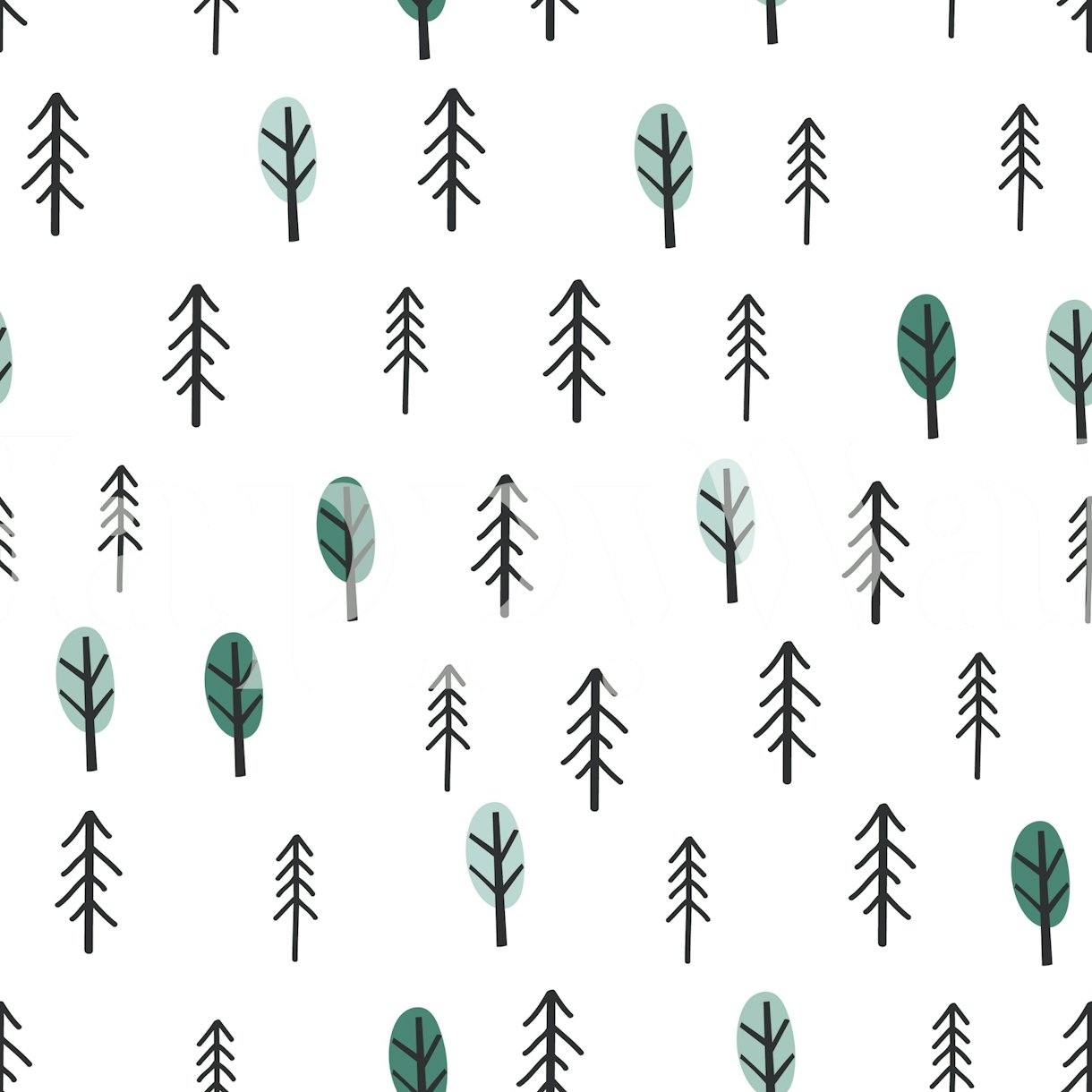 Childish forest wallpaper - Free shipping | Happywall