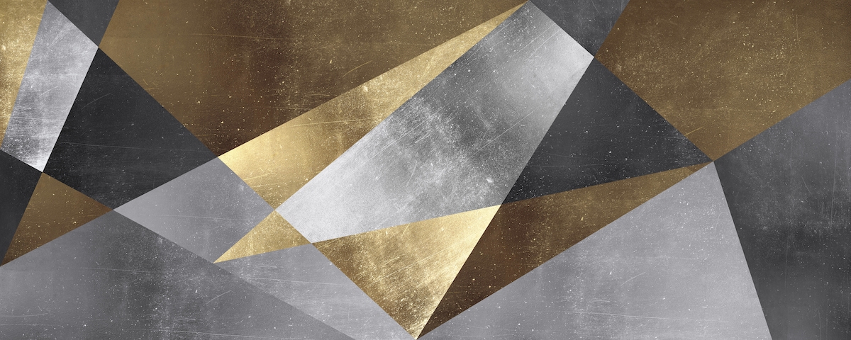 Gold and Silver Geometric Wallpaper
