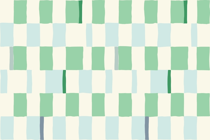 Refreshing Summer Check Handdrawn Mint Wallpaper | Happywall