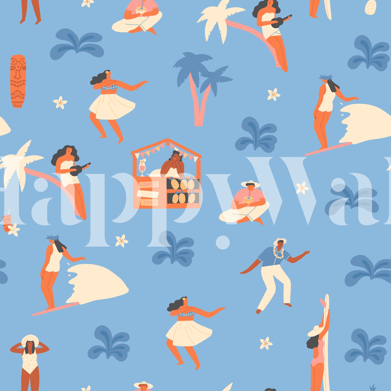 Tropical Hawaiian Beach Scene Wallpaper