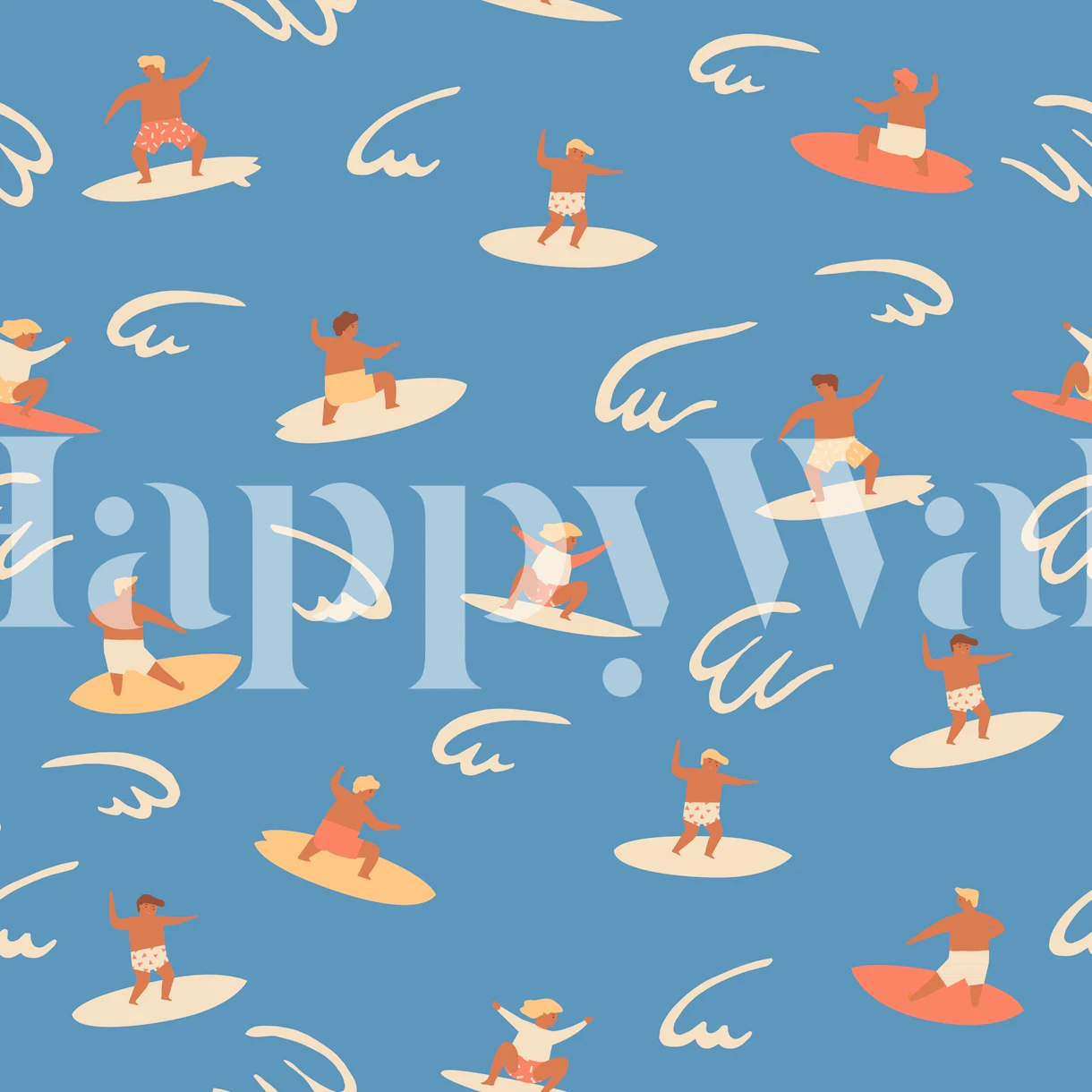 Surfing kids wallpaper - Free shipping | Happywall