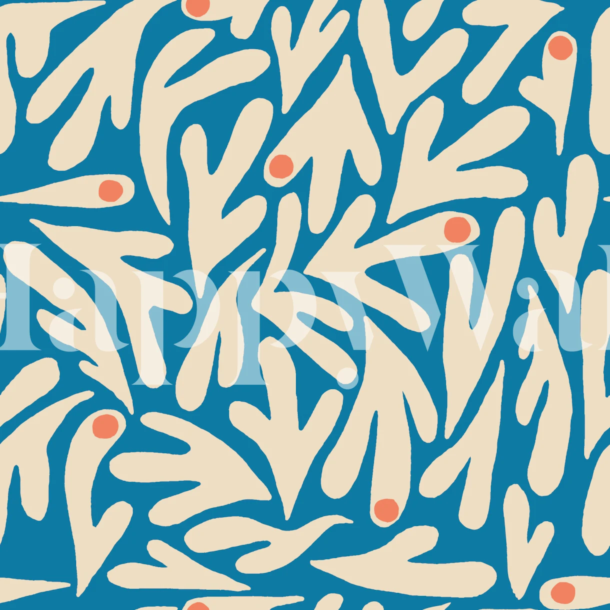 Abstract Tropical Shapes Wallpaper - Happywall
