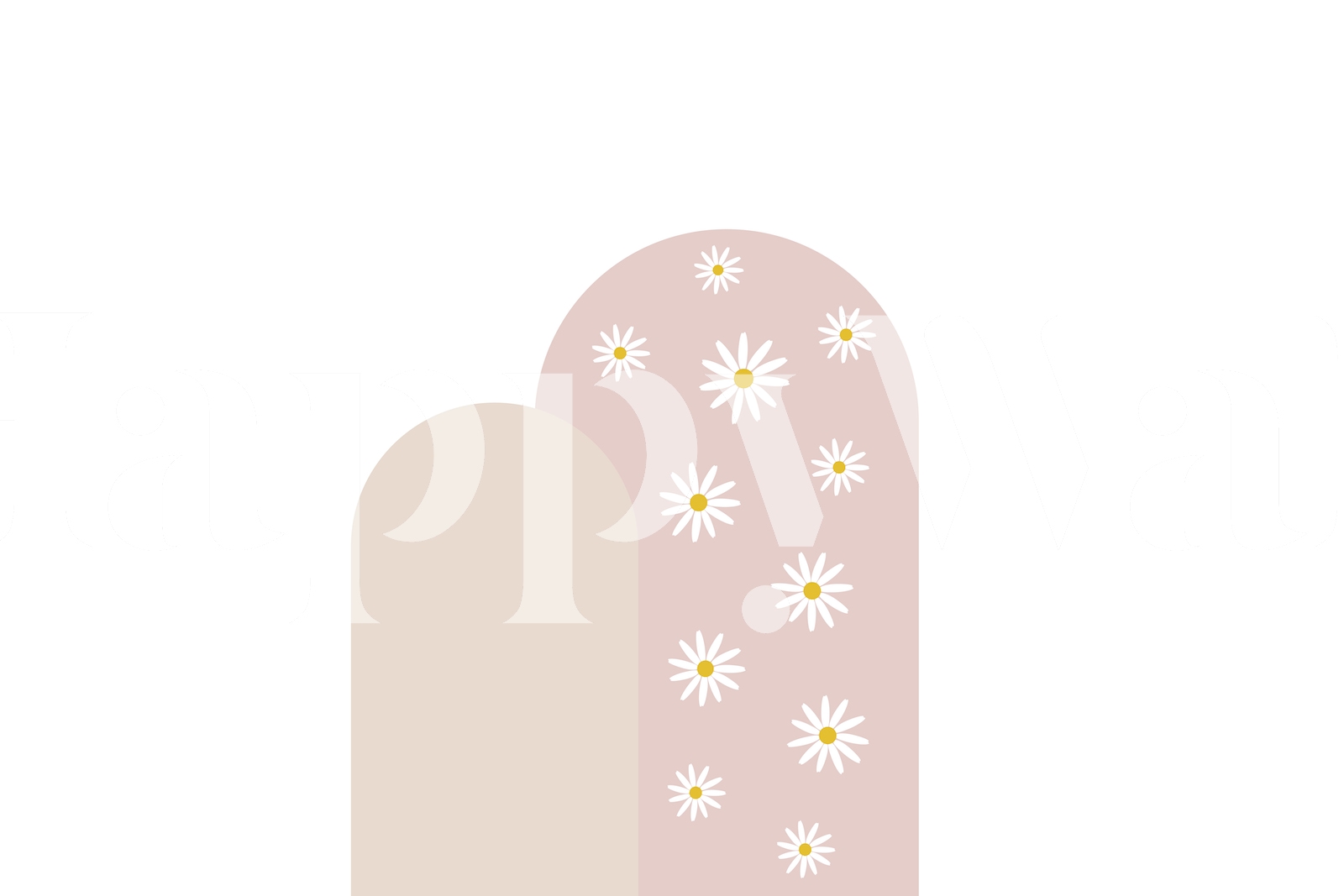 Boho Daisy Floral Wallpaper