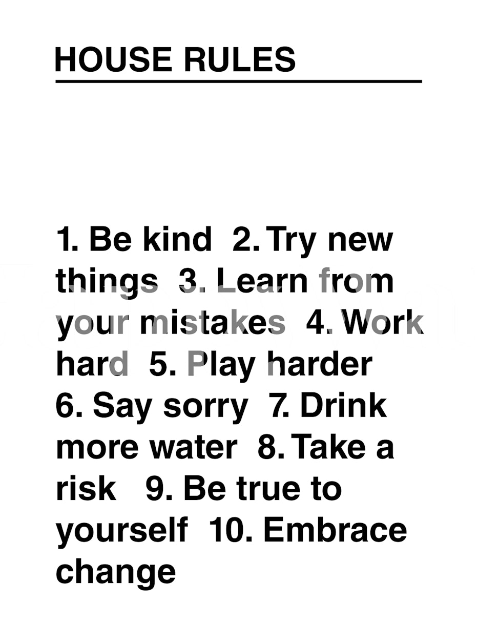 House Rules wallpaper - Happywall