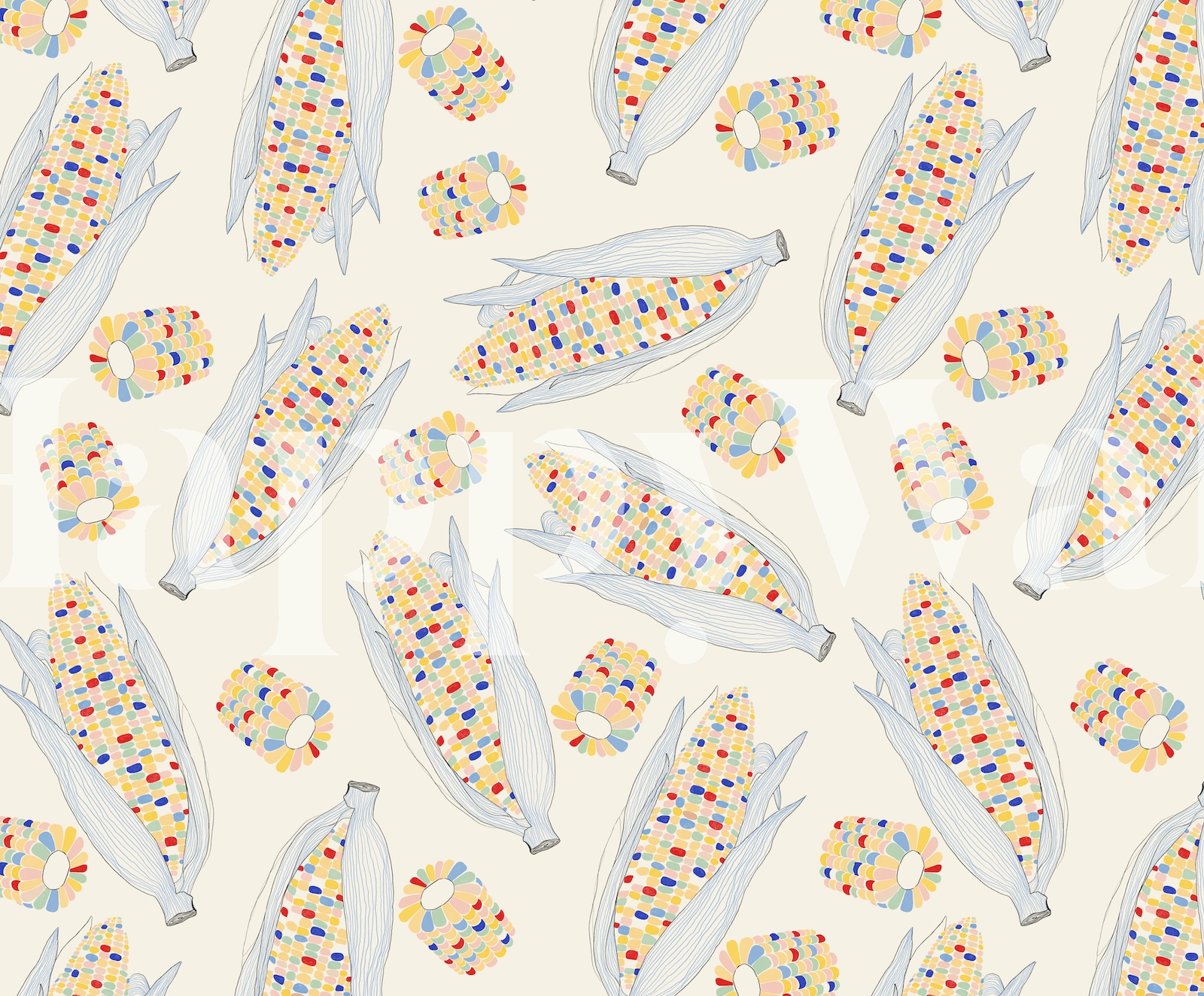 Corn Pattern Wallpaper - Shop Floral & Botanical Wallpaper Online