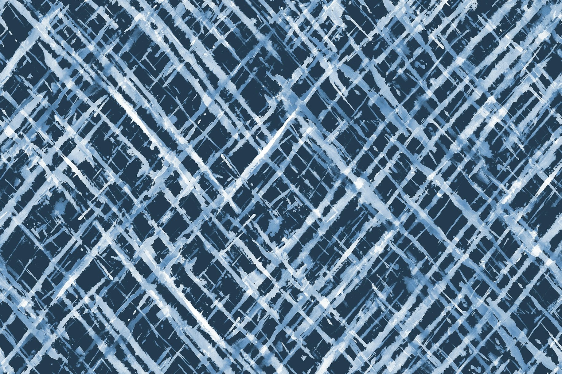 Watercolor Hatch in Blue wallpaper - Happywall