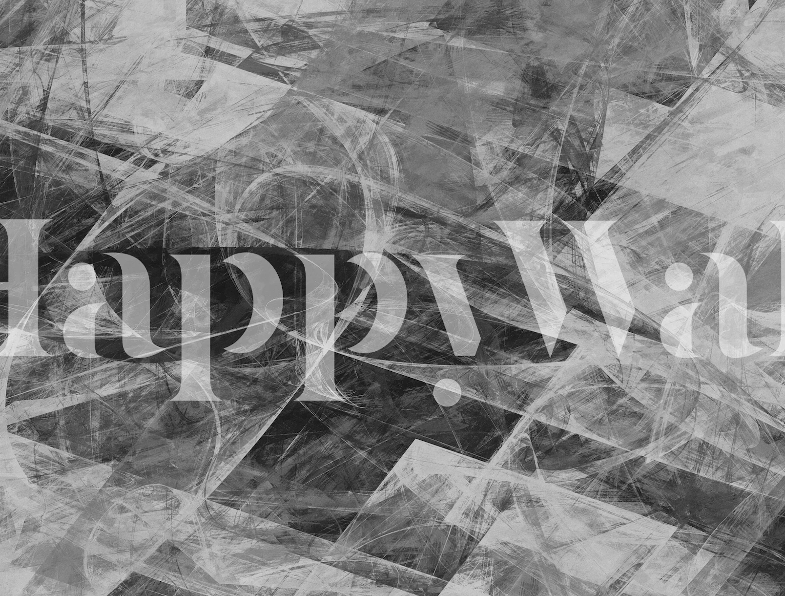 Black and White Stained Glass Wallpaper - Buy Online at Happywall