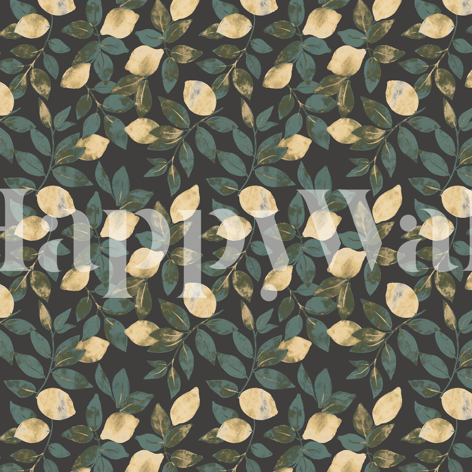 Vintage Lemon Floral Wallpaper for Homes