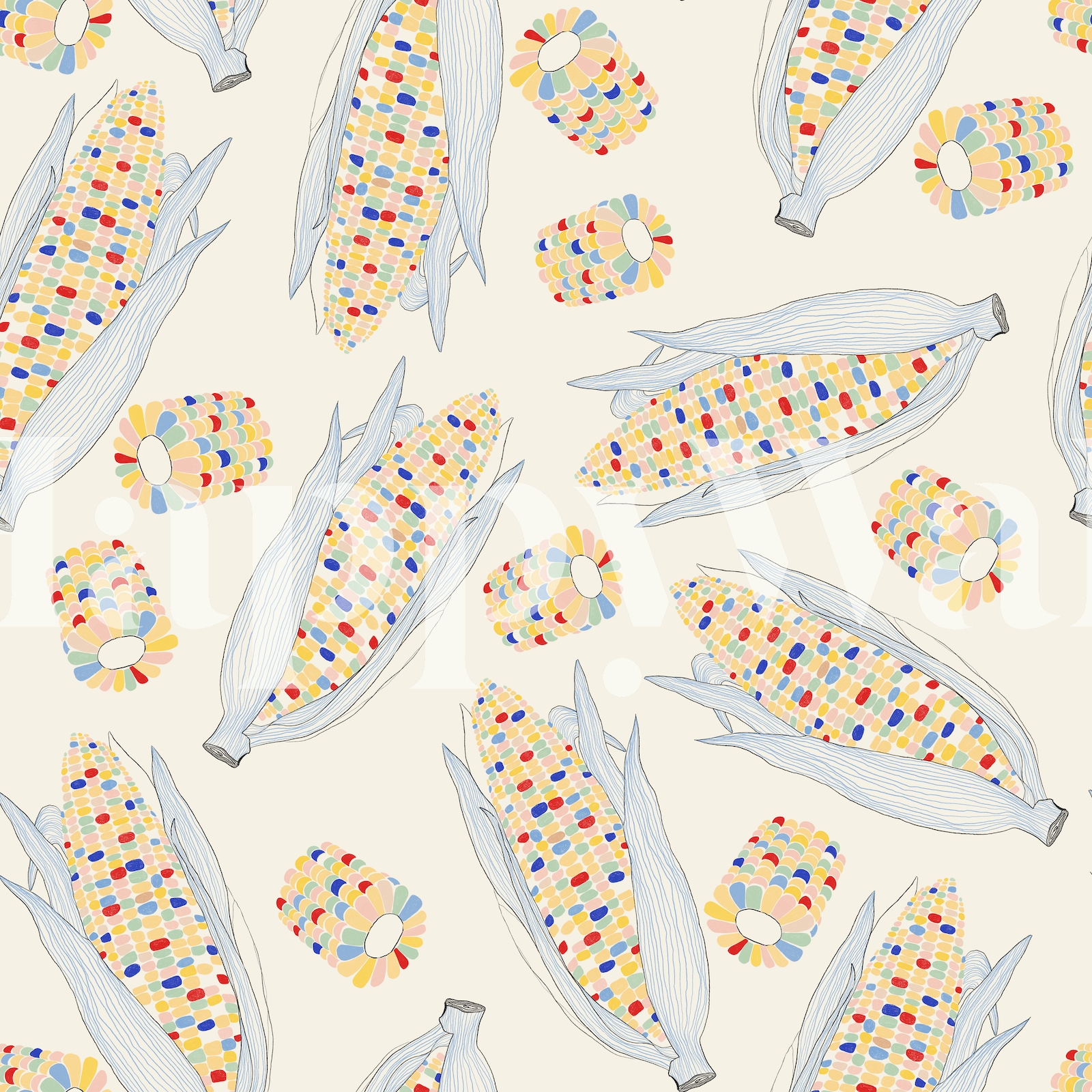 Colorful Corn Wallpaper - Buy Unique Corn Wallpaper Online
