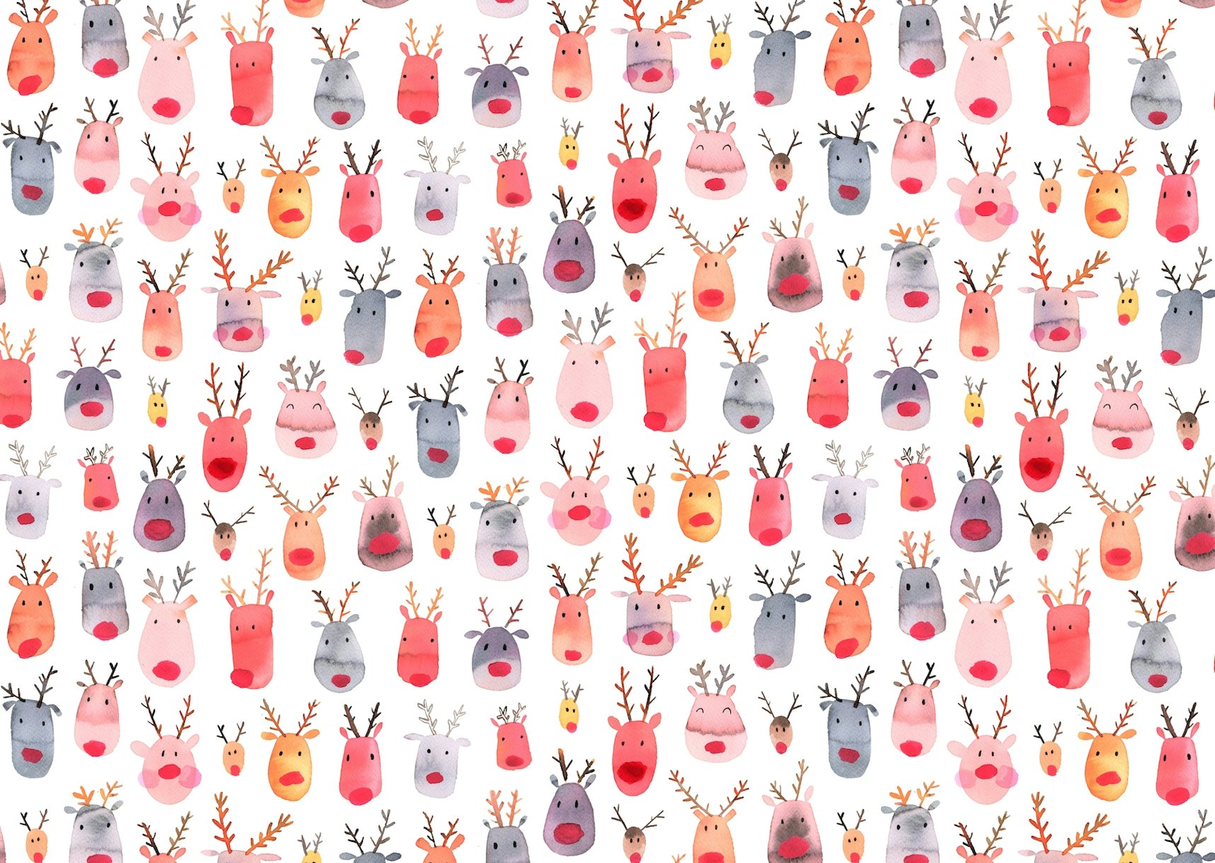 Cute Friendly Reindeers Wallpaper - Buy Now at Happywall