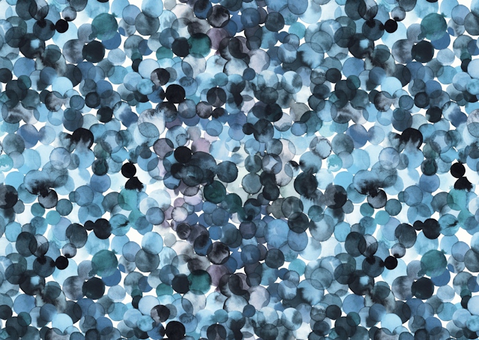 Overlapped Watercolor Relax Blue Wallpaper | Happywall