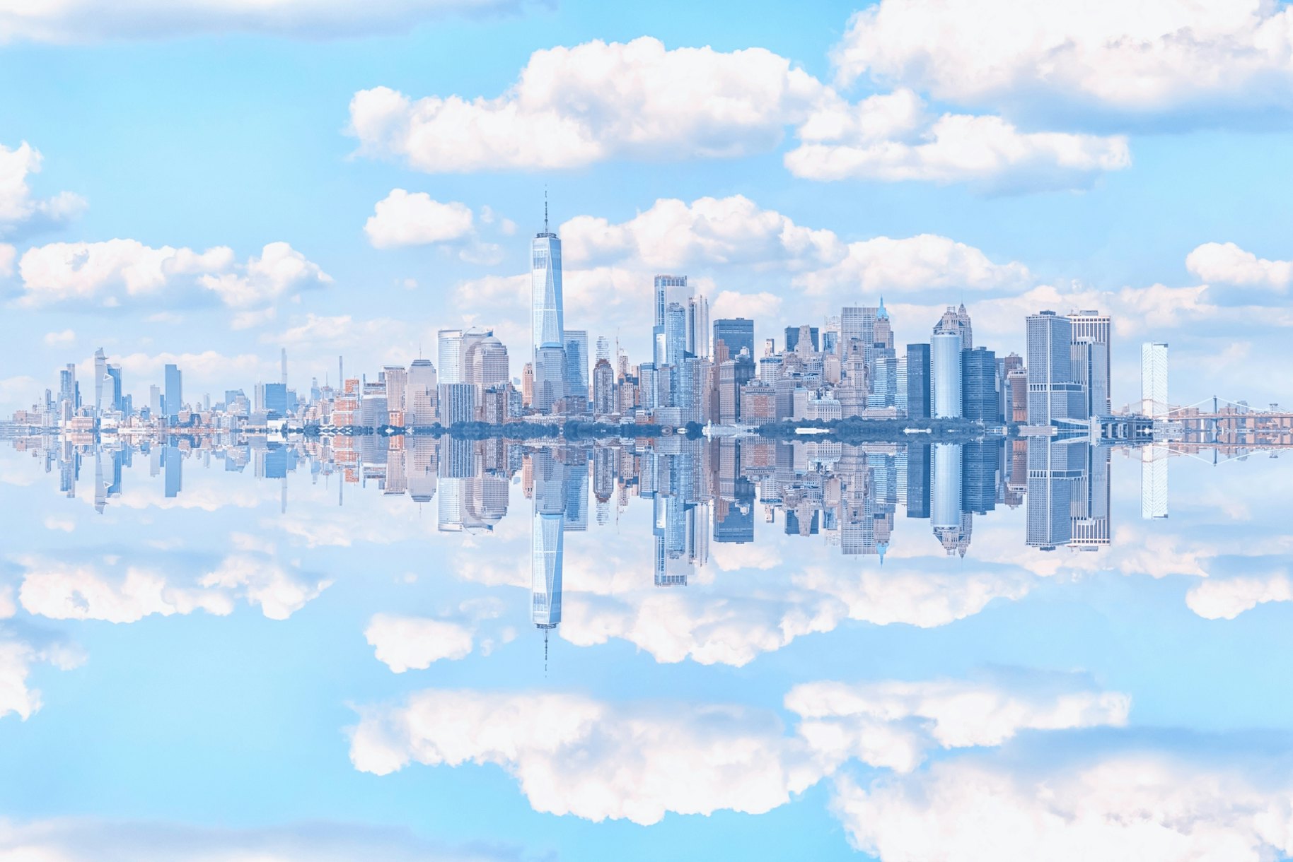 Blue New York Wallpaper - Buy High-Quality Wallpapers Online at Happywall