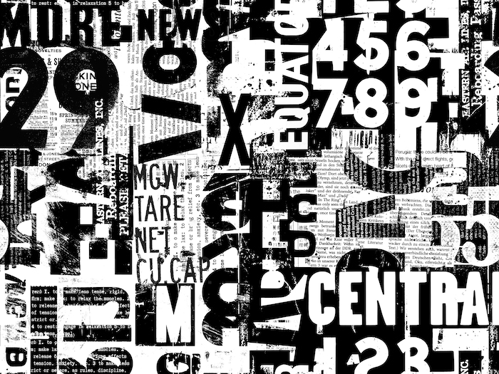 Black and White Grunge Typography Wallpaper
