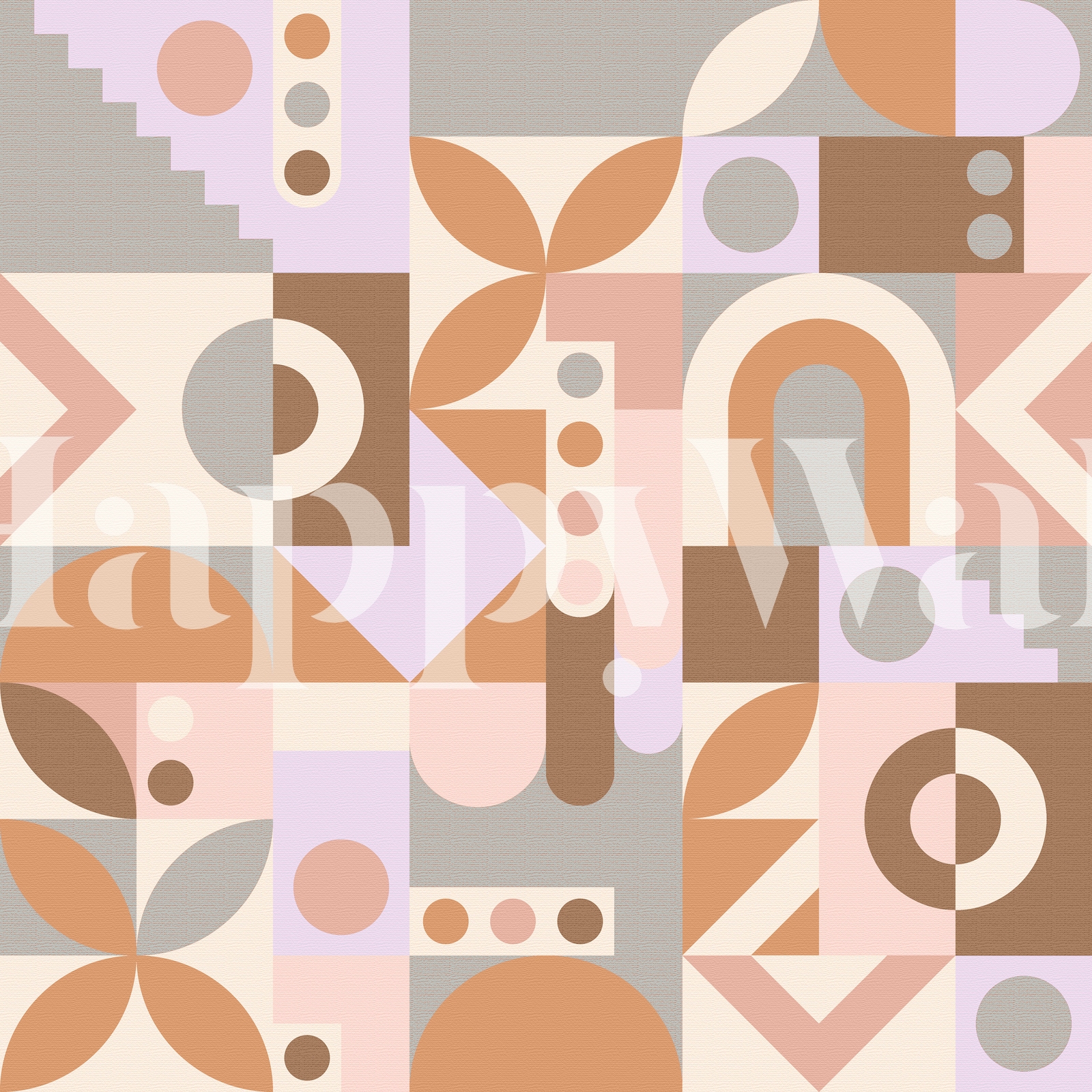 Abstract Geometric Peach Wallpaper for Modern Rooms