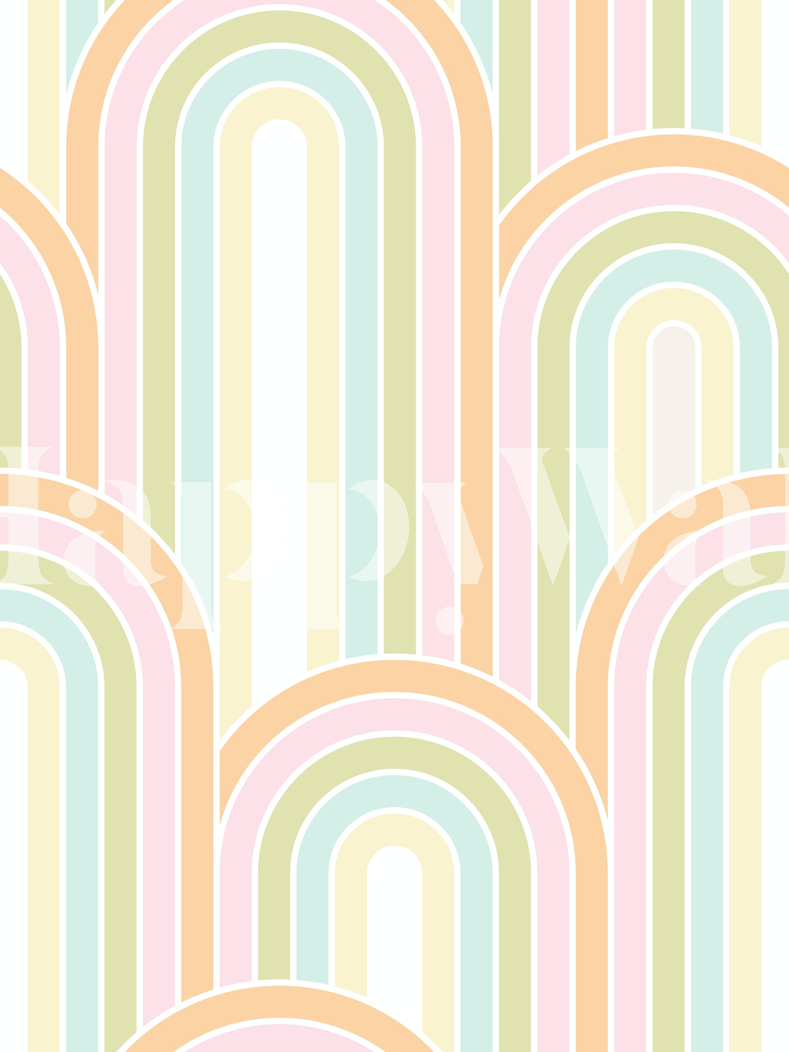Happy Rainbow Bloom Pattern Wallpaper - Buy Online at Happywall