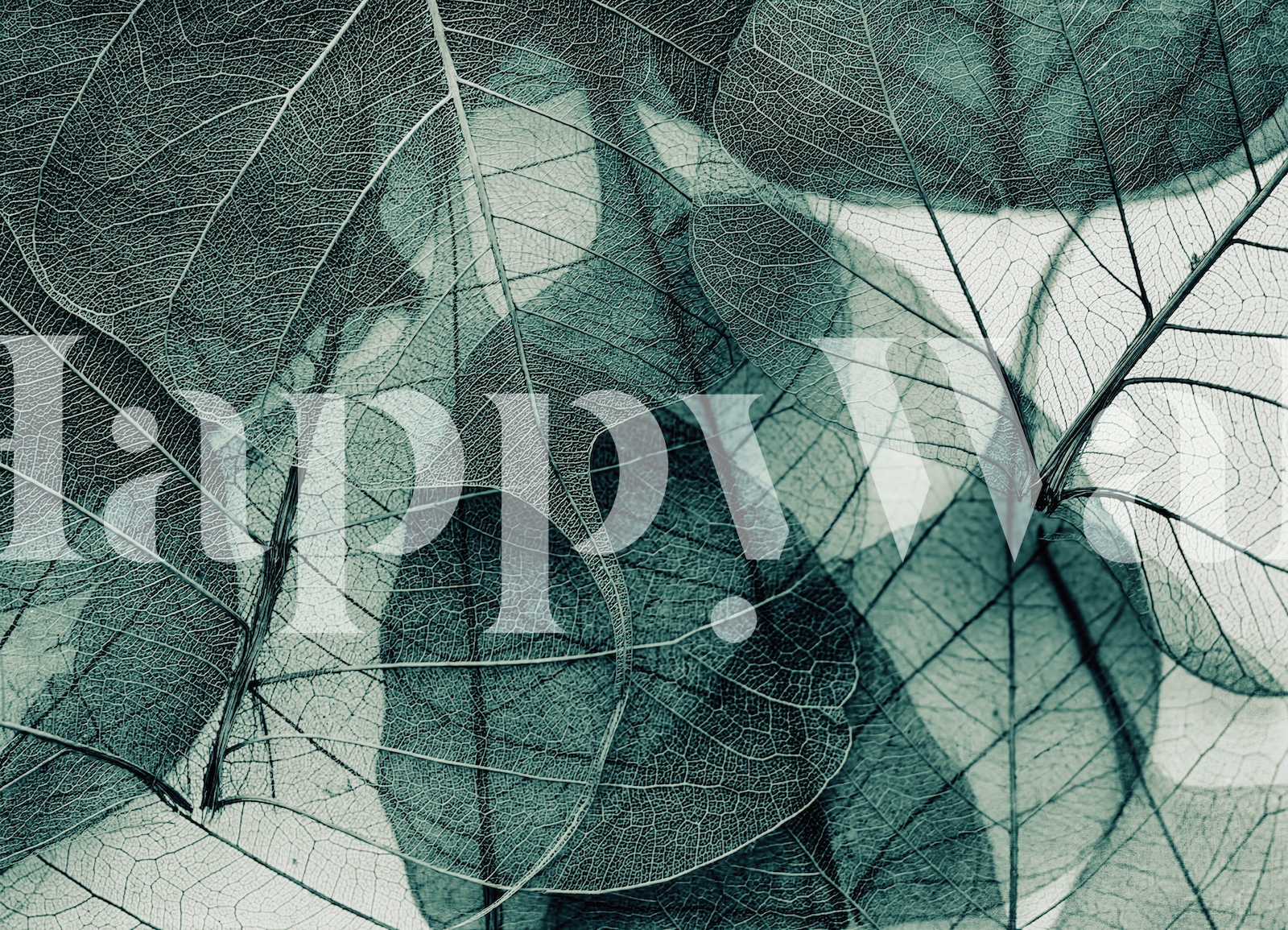 Green Leaf Abstract Wallpaper for Living Room