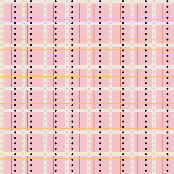 French Dotted Checks Pink Wallpaper - Buy Online at Happywall