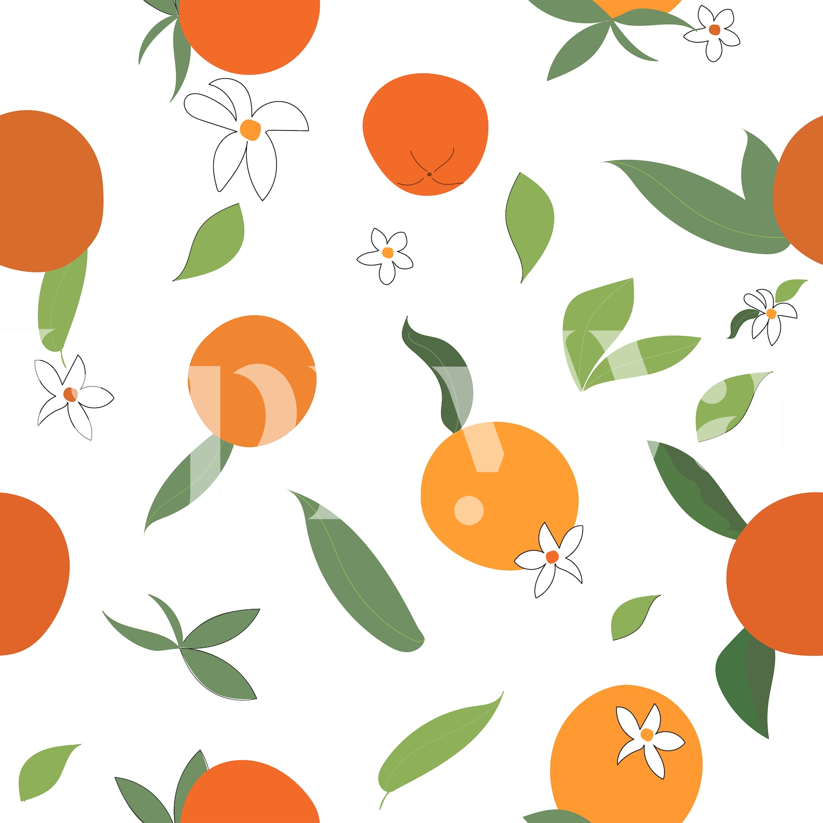 Buy Orange Seamless Fabric Design Pattern Wallpaper | Happywall