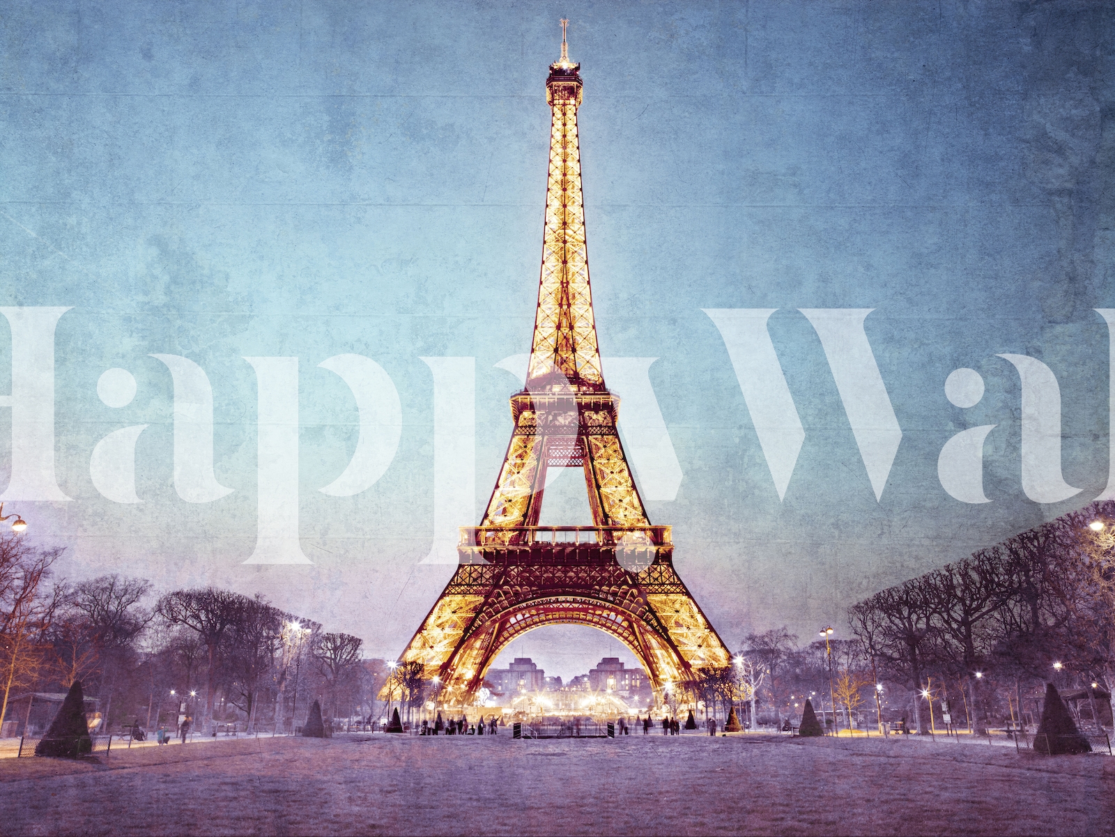 Colourful Eiffel Tower Wallpaper | Buy Online at Happywall