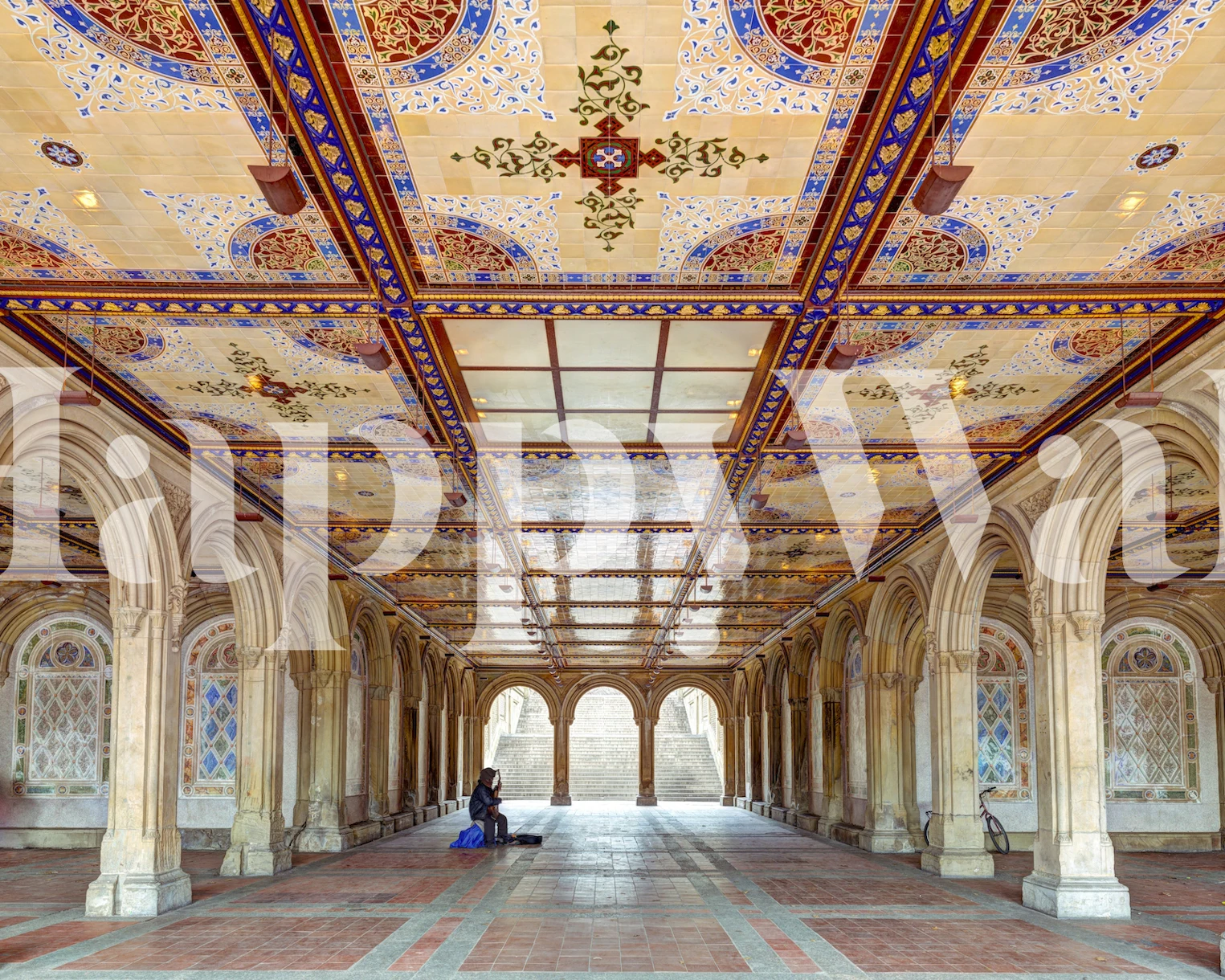 "Buy Bethesda Terrace in Central Park Wallpaper | Happywall"