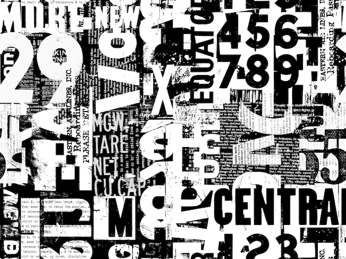 Buy Grunge Typography Collage Urban Style Wallpaper | Happywall