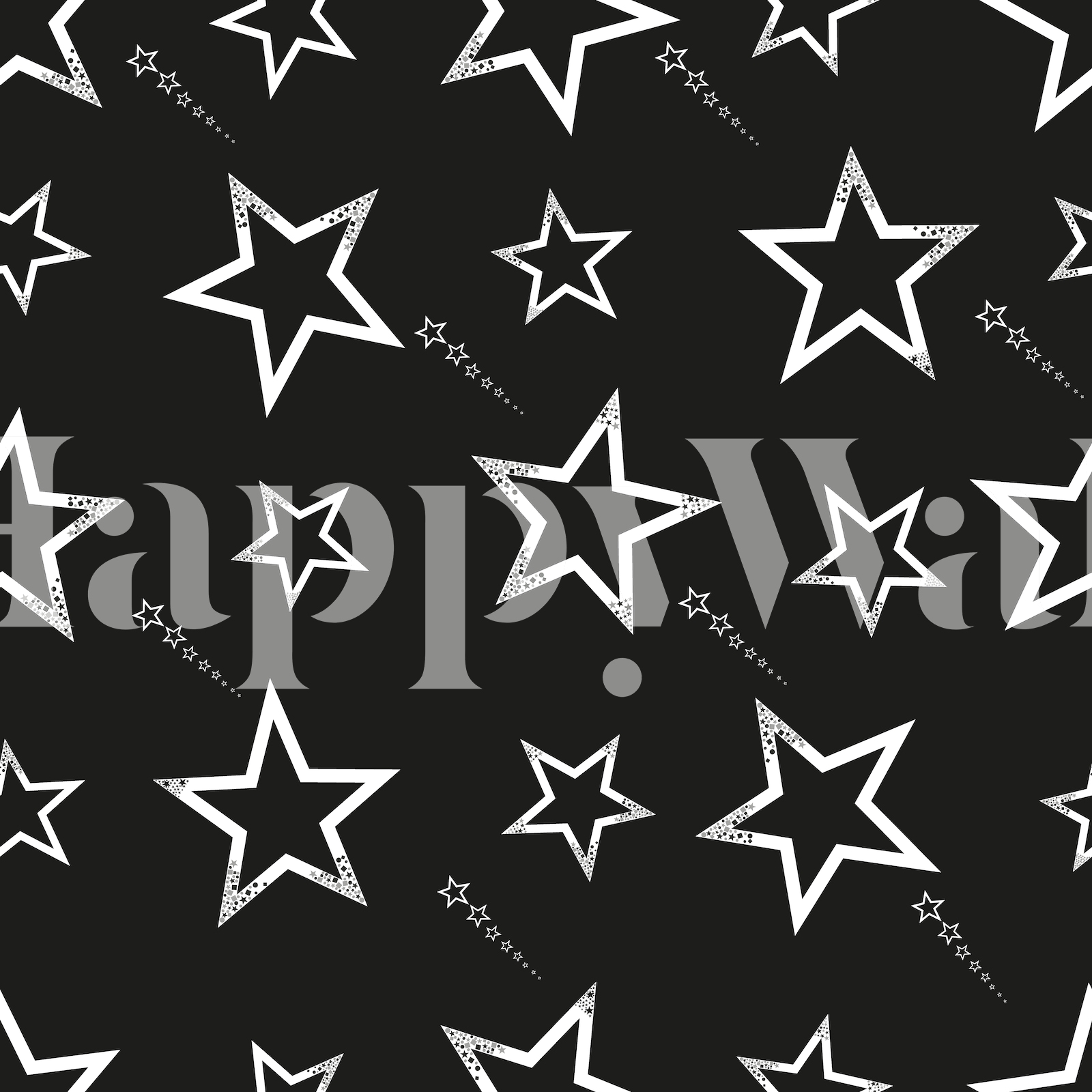 Black and White Star Wallpaper