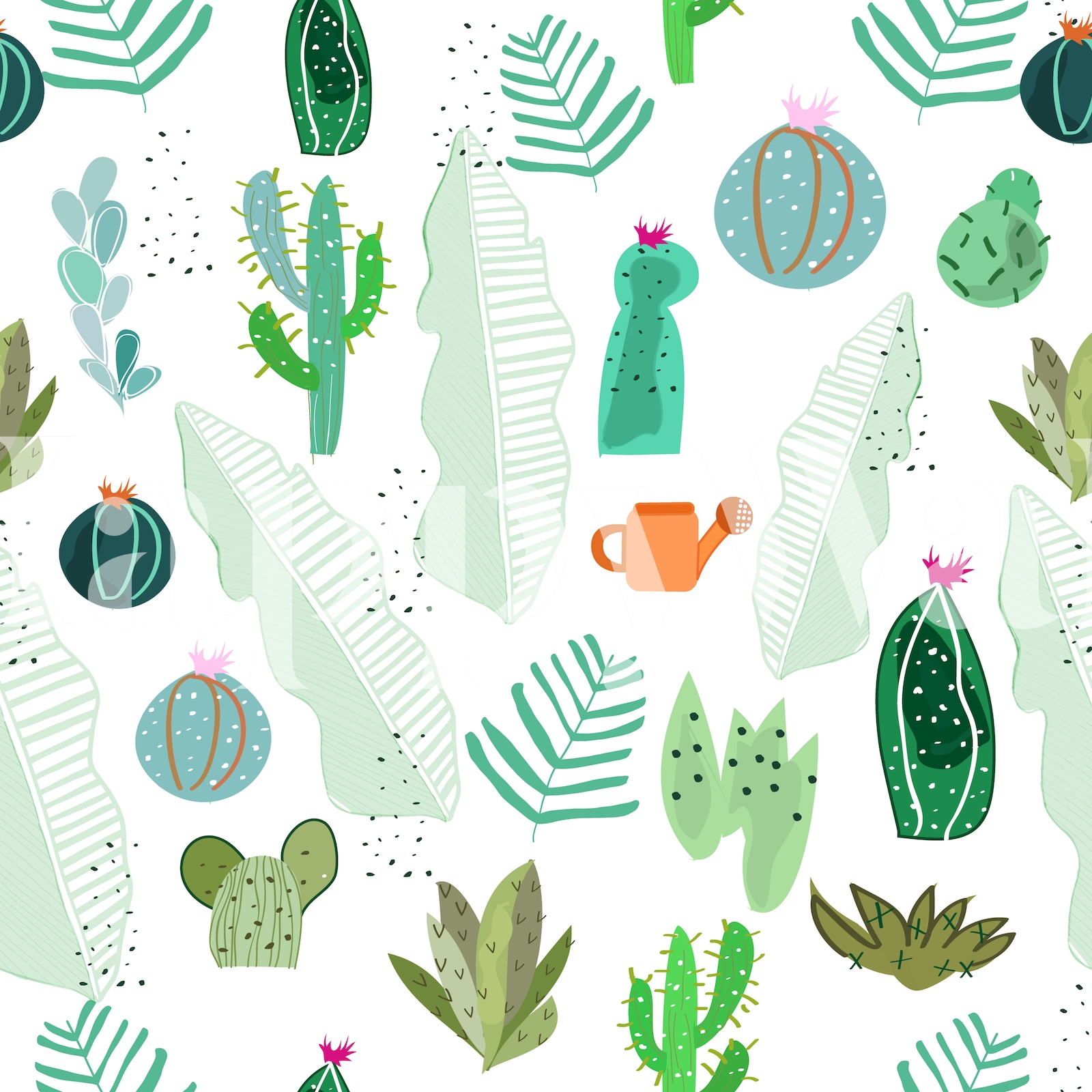 Buy Cactus and Succulents Wallpaper Online - Happywall