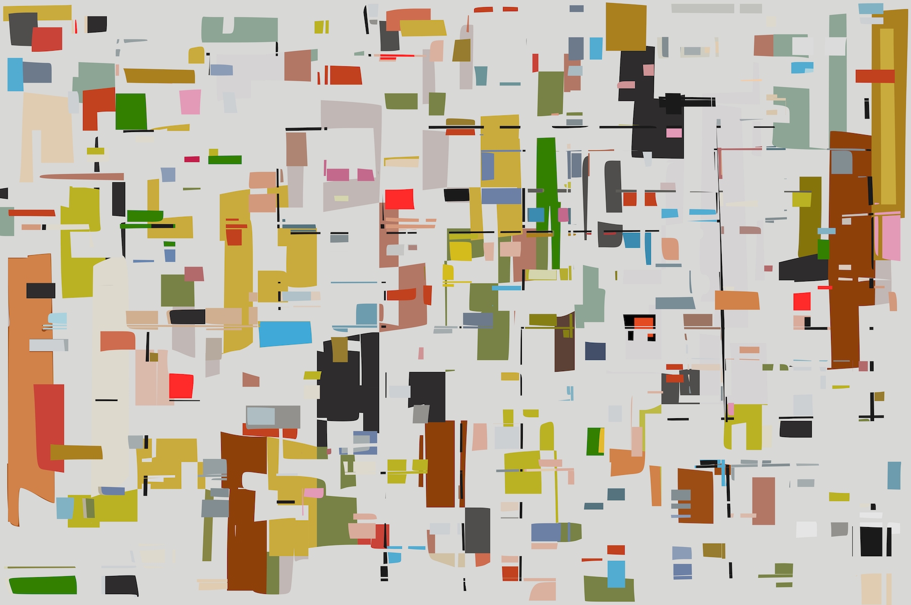 Colored Little Pieces Wallpaper - Vibrant Wall Decor | Happywall
