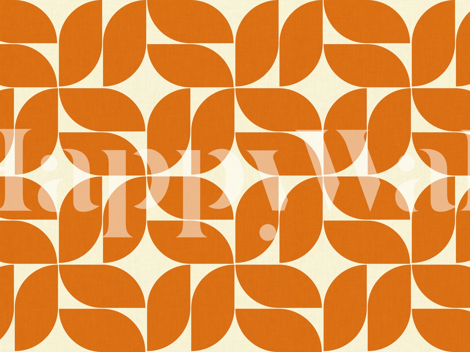 Mid Century Modern Orange Wallpaper | Happywall