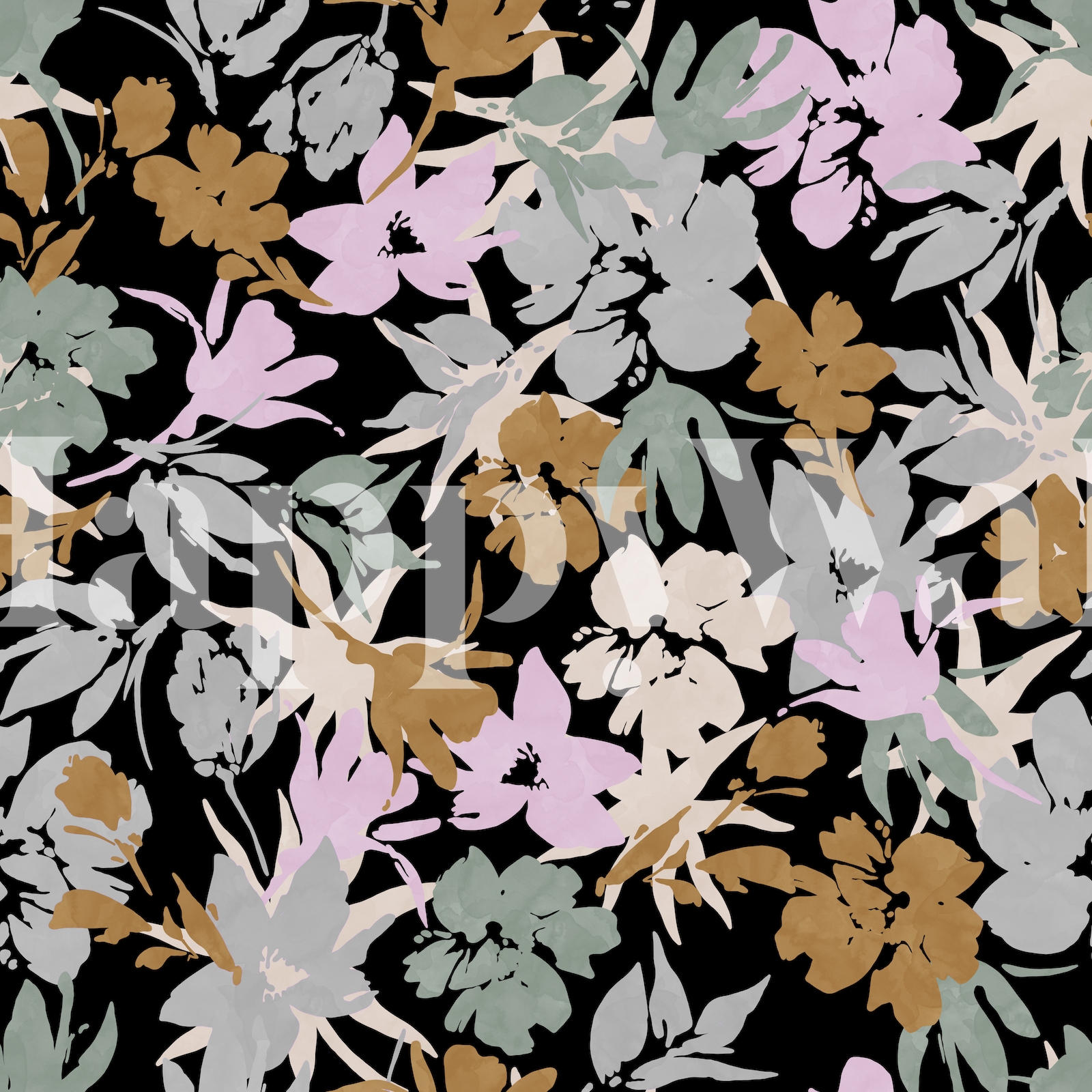 Dark Meadow Pastel Colors B Wallpaper | Buy Now at Happywall