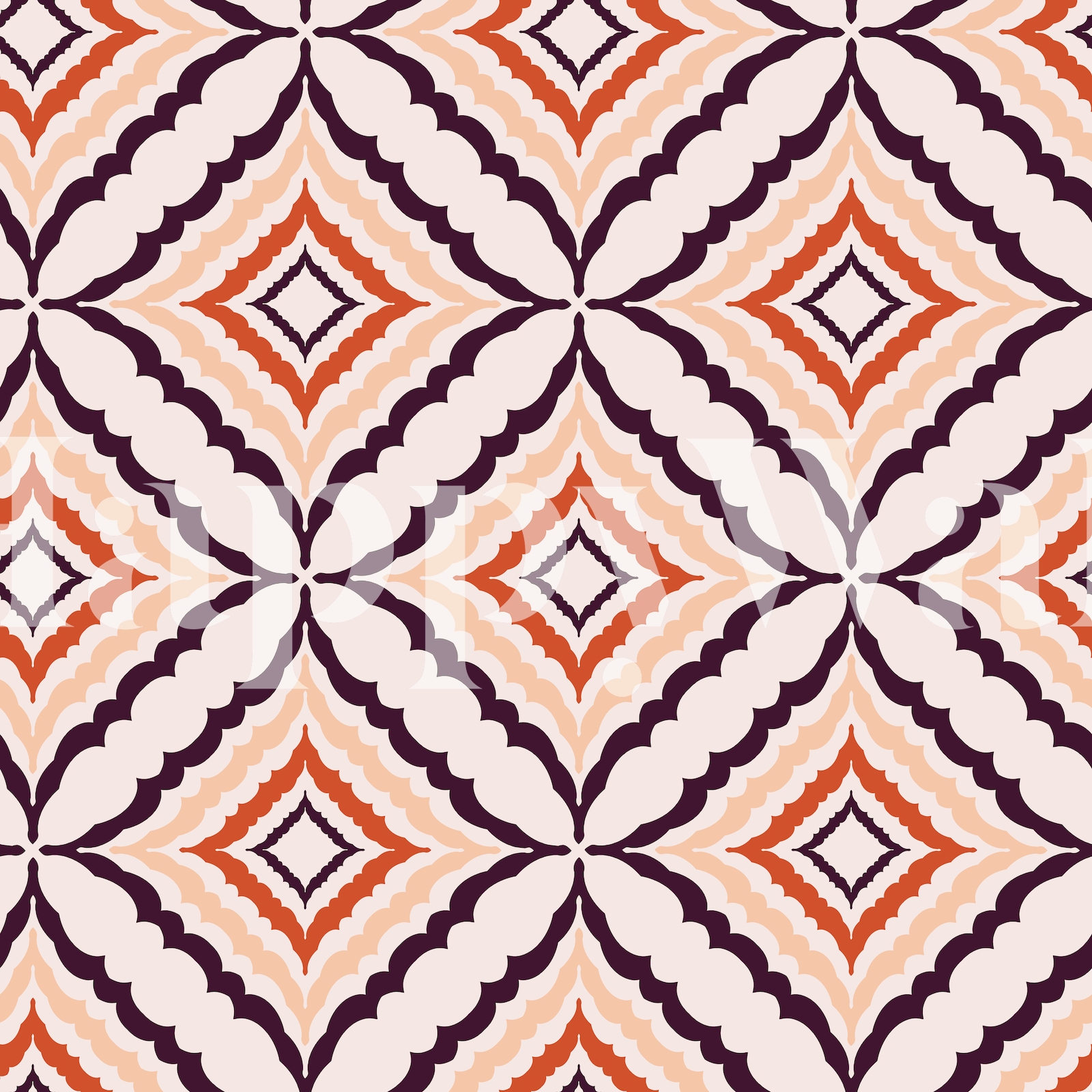 Buy Retro Diamond Moroccan Tile Wallpaper Online - Happywall