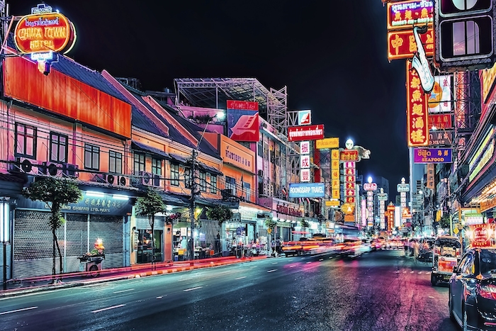 Chinatown by Night Wallpaper - Happywall