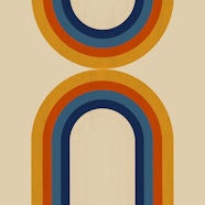 Vintage Rainbow 70s Wallpaper Free Shipping Happywall