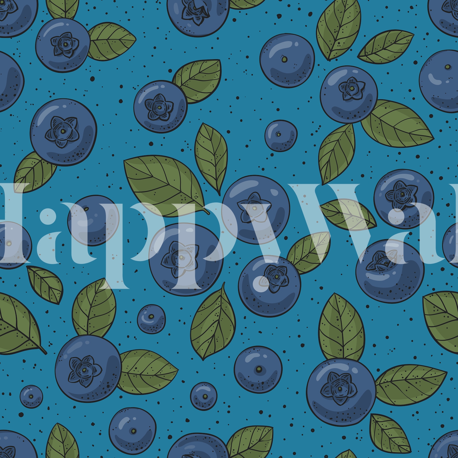 Blueberry Pattern Wallpaper for Bright Decor