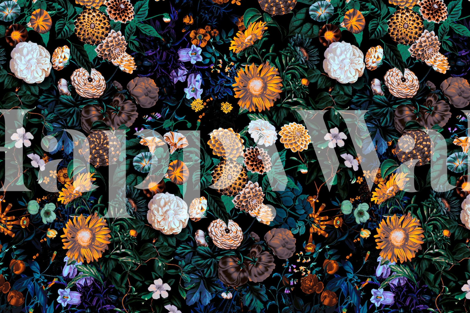 Multicolor Floral Wallpaper for Bedroom