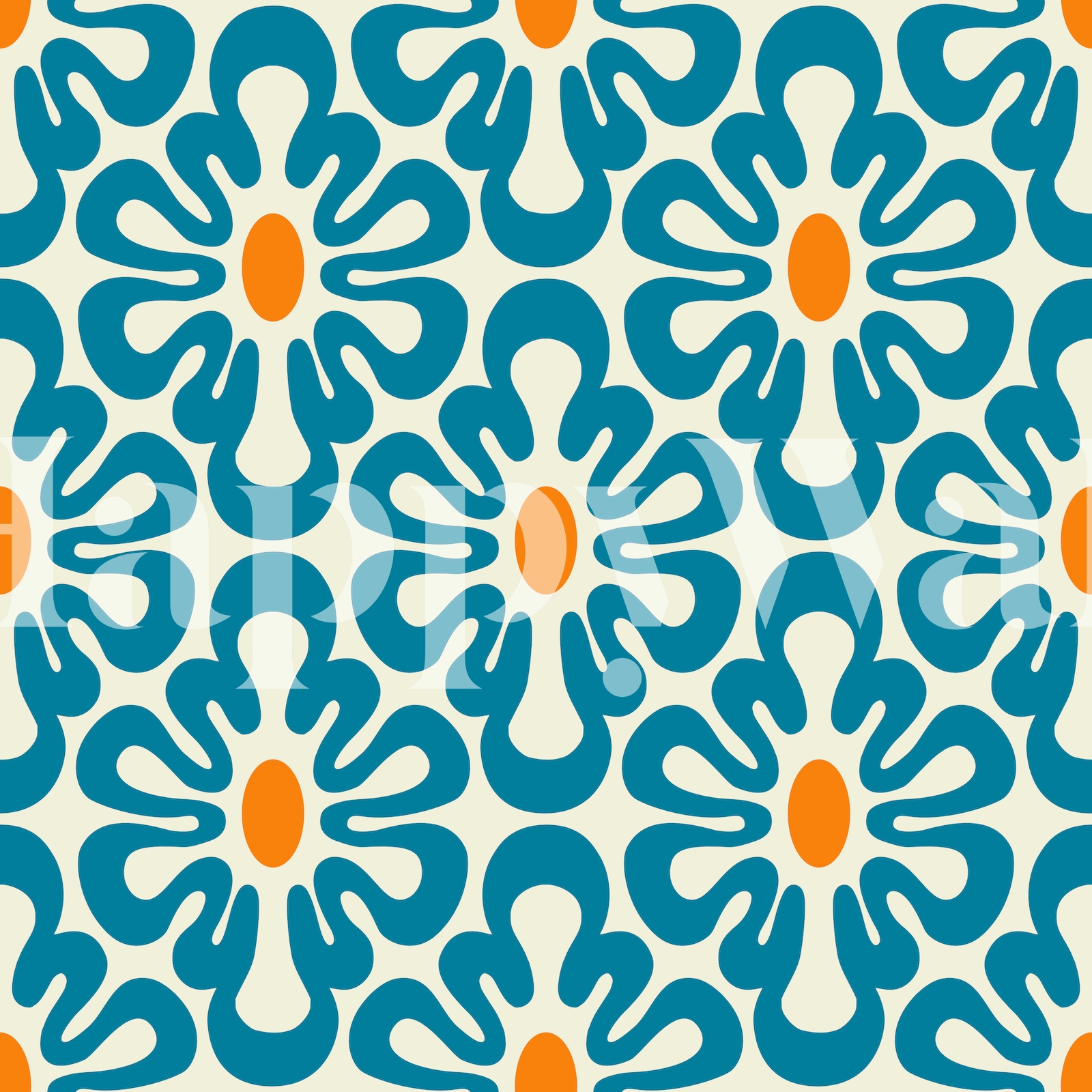 Abstract Retro Shapes Wallpaper - Happywall