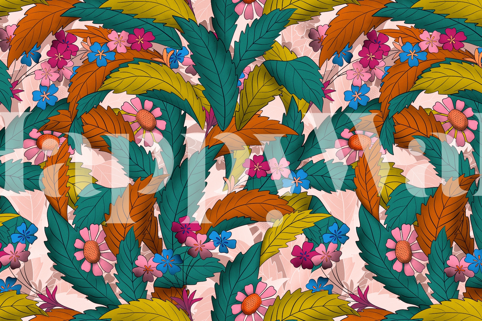 Spring-Summer Flowers Pattern | happywall.com