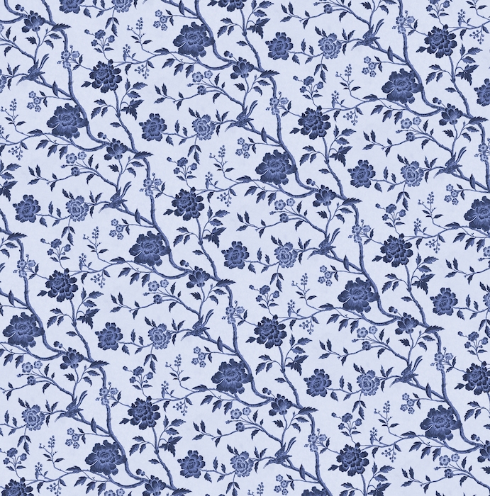 Vintage Floral Wallpaper Blue | happywall.com