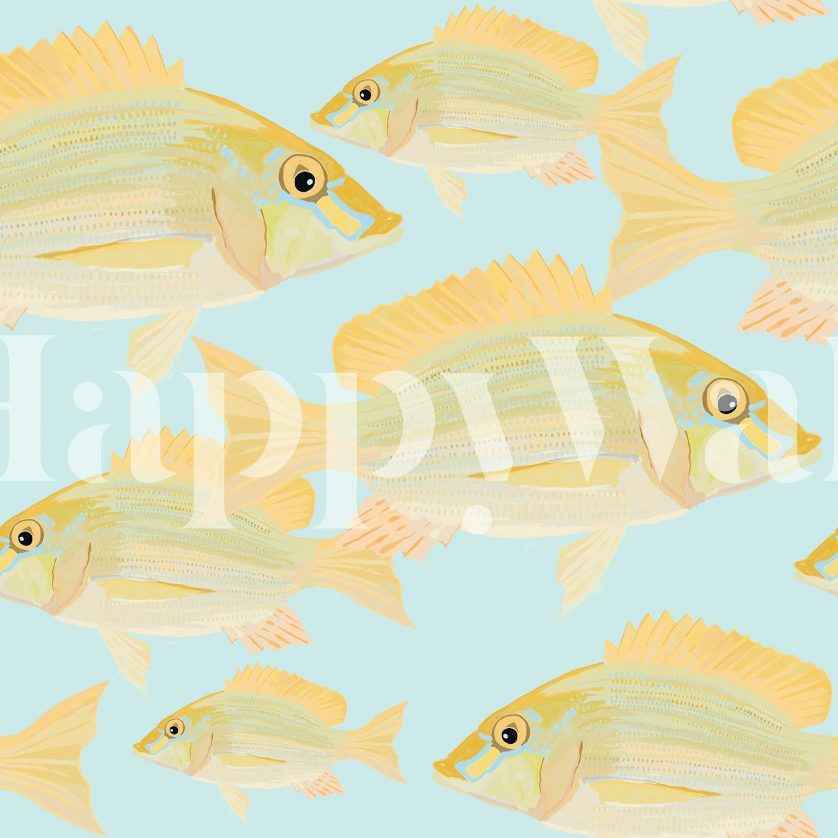 Sand Bream - The Fish Pattern Wallpaper | Happywall