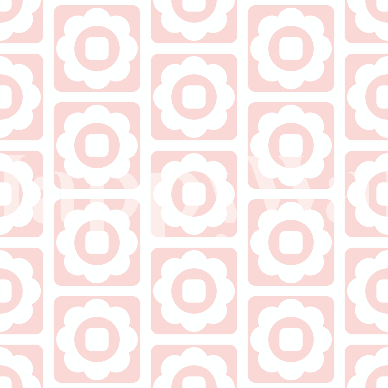 Pink Floral Tile Wallpaper for Bedroom