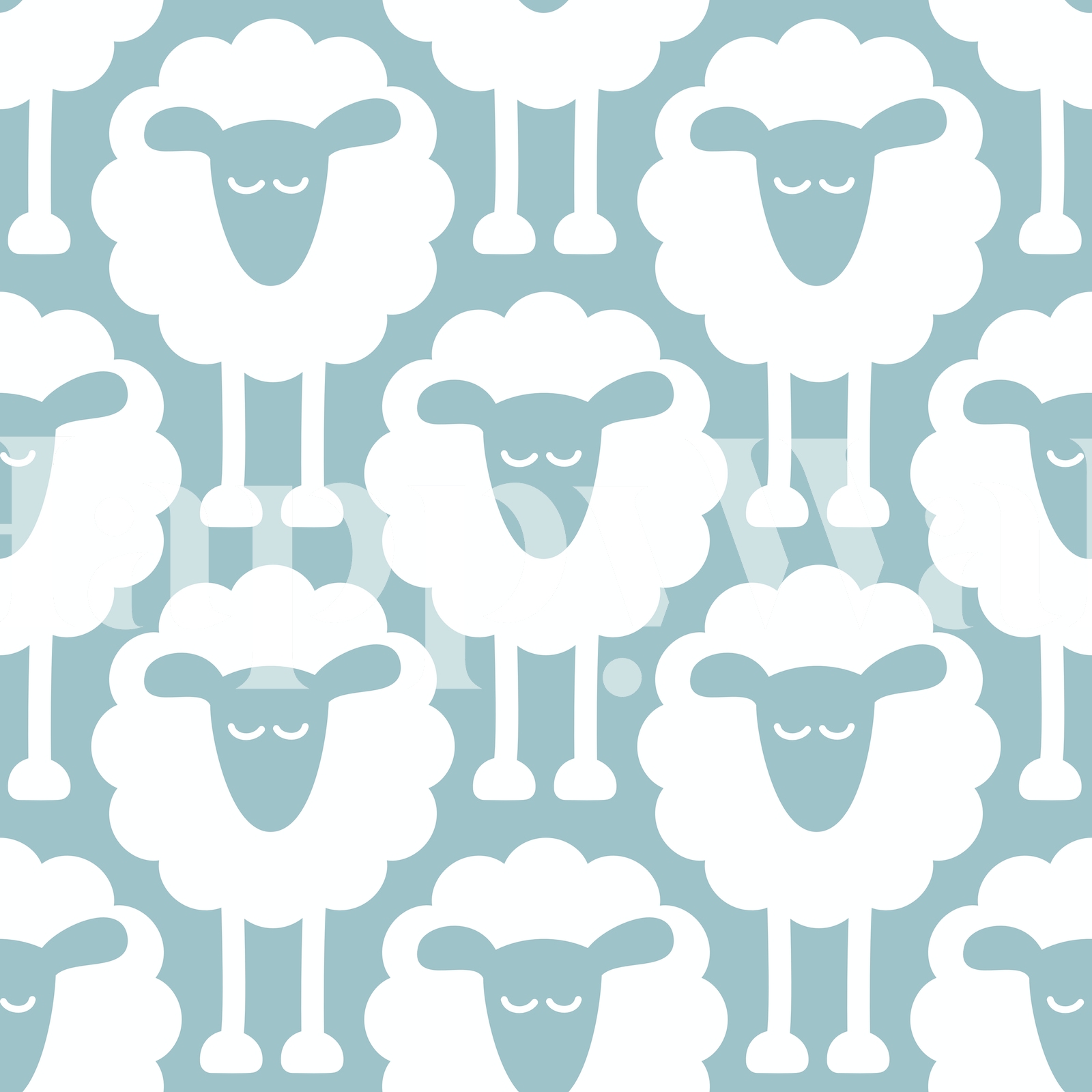 Light Grey Sheep Pattern Wallpaper