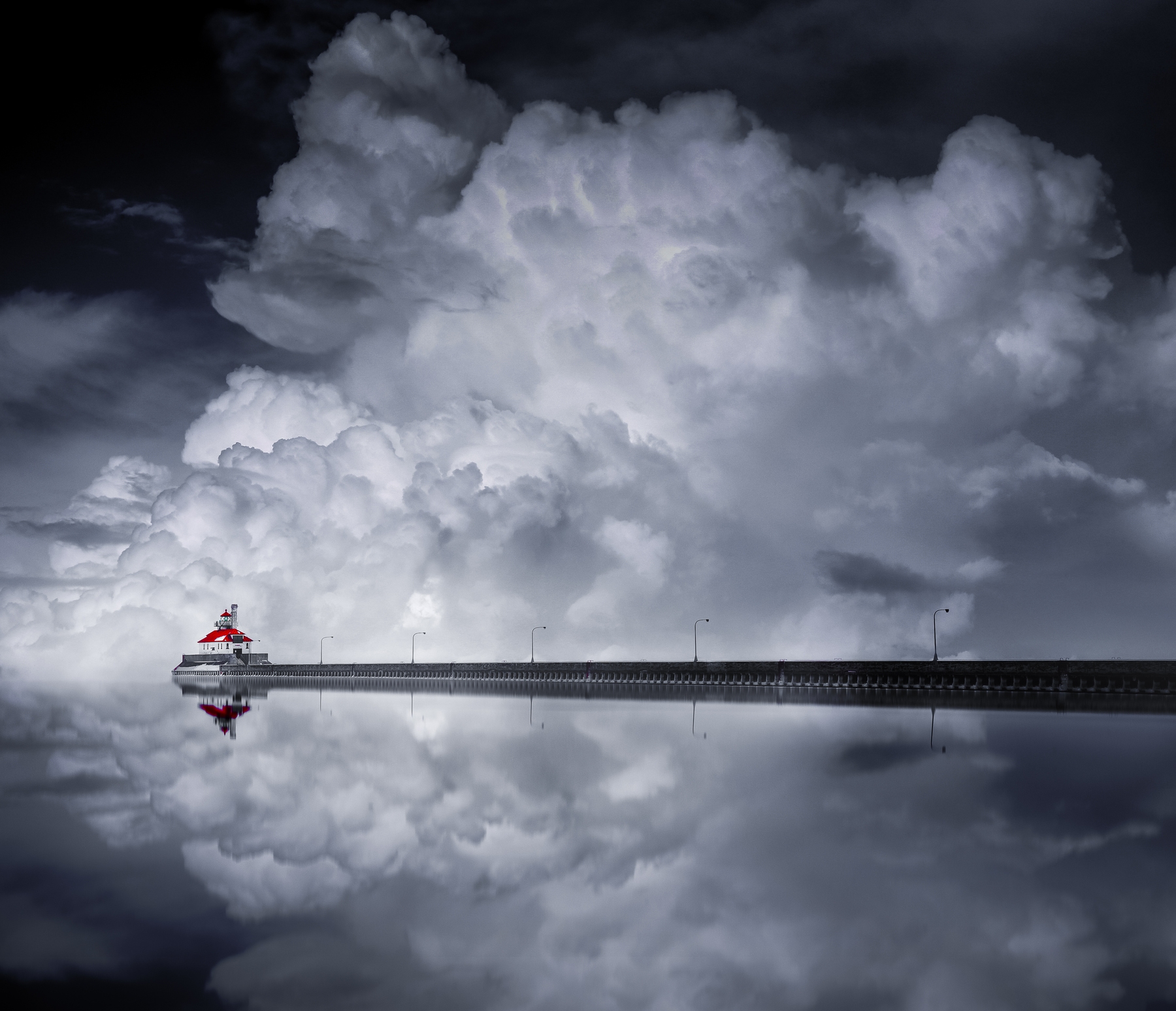 Cloud Descending Wallpaper - Tranquil Blue Skies | Happywall