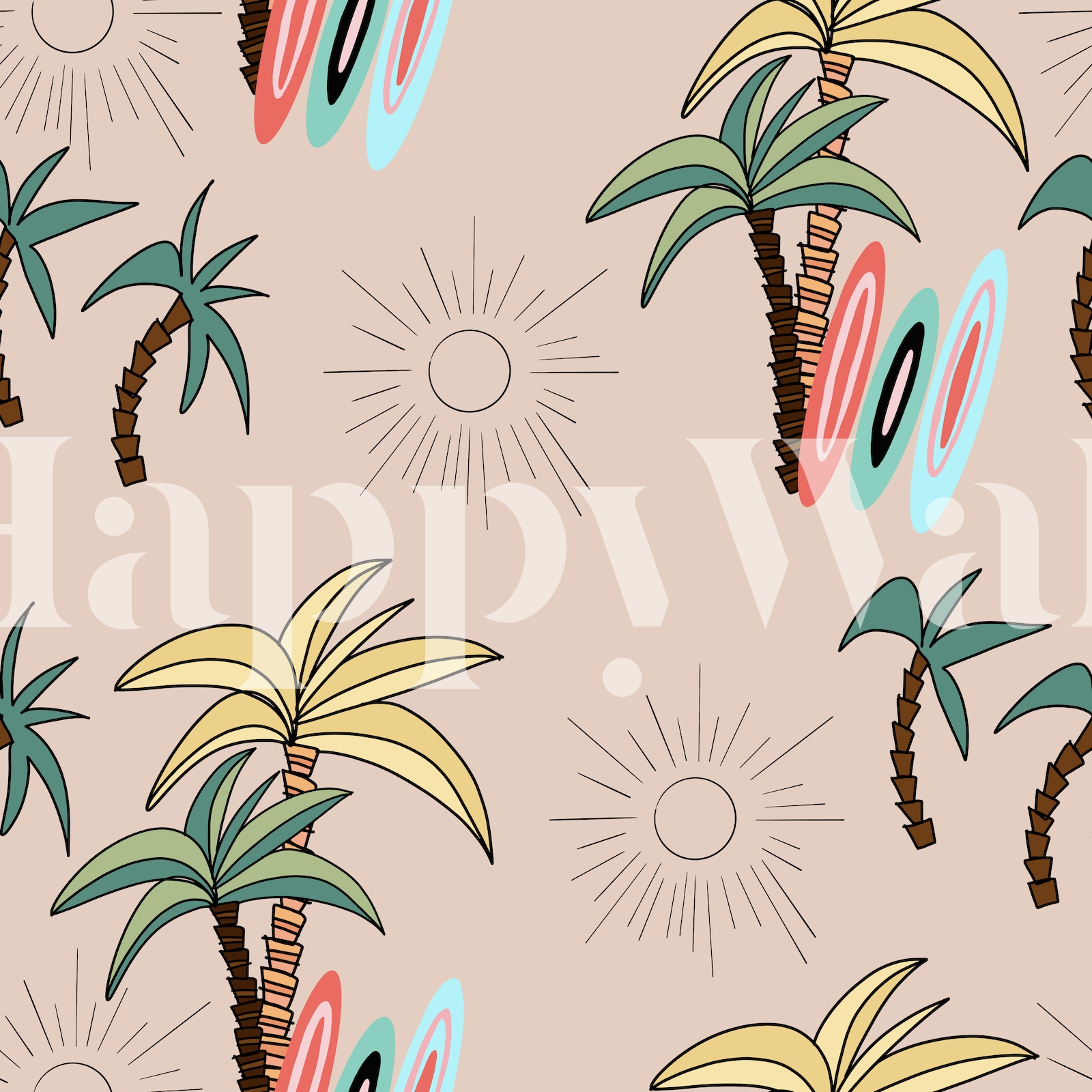 Retro Palm Wallpaper