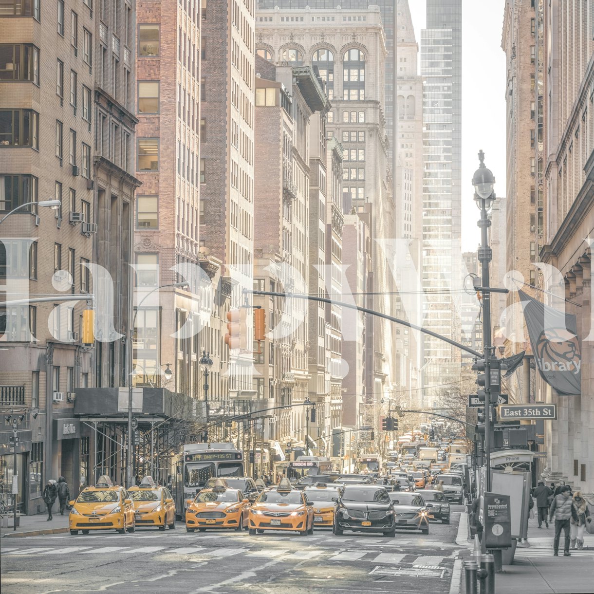 Buy Manhattan Traffic Wallpaper | Happywall