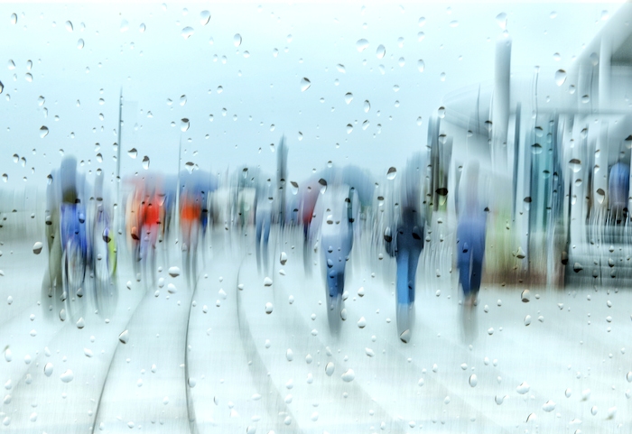 Abstract Blue Rainy Day Wallpaper