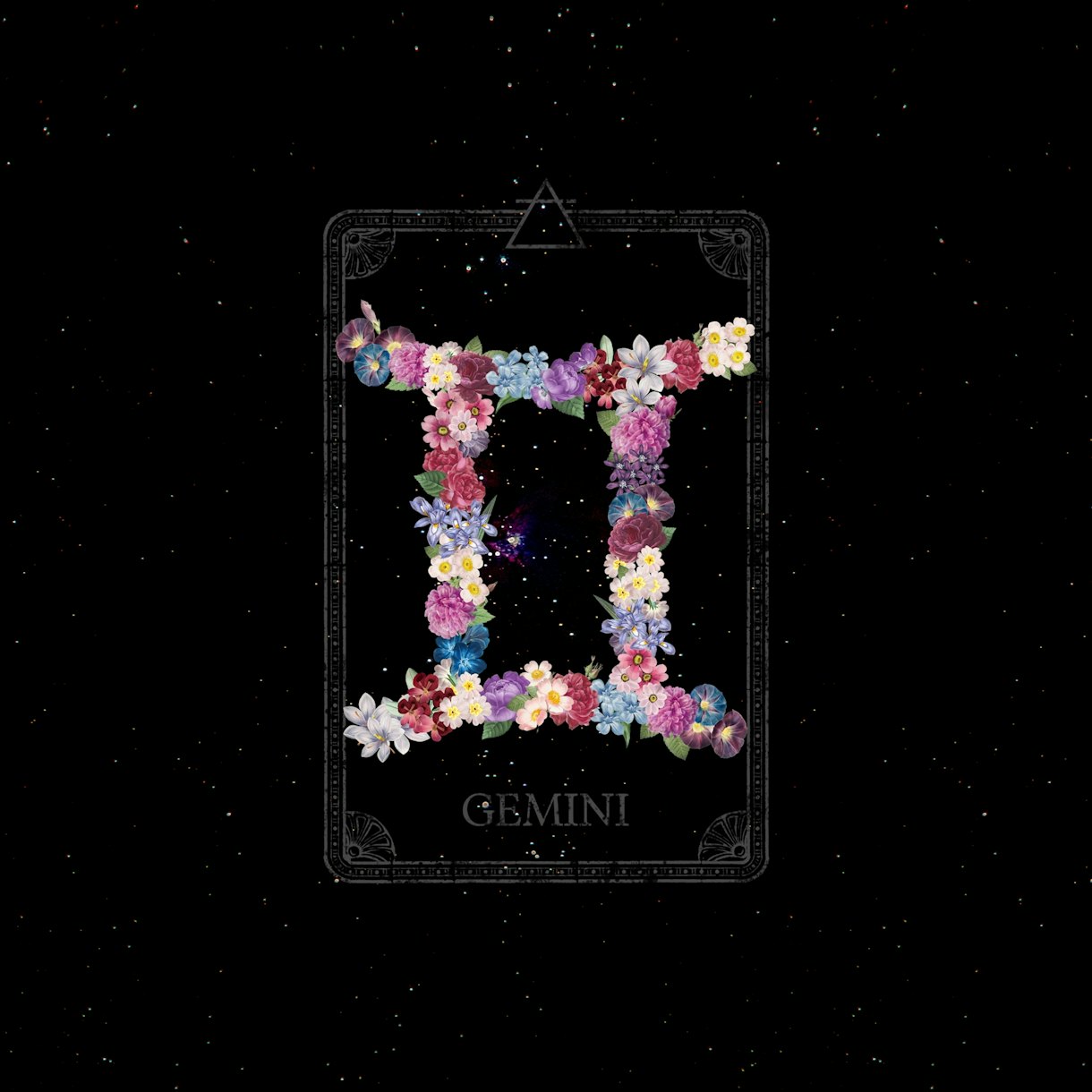 Floral Zodiac Sign Gemini Wallpaper | Buy Online at Happywall