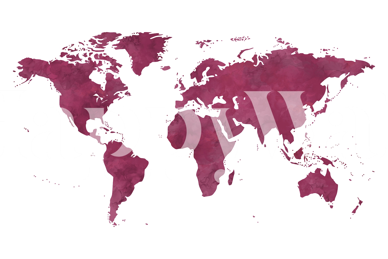 World Map 3 Purple Wallpaper - Buy Online at Happywall